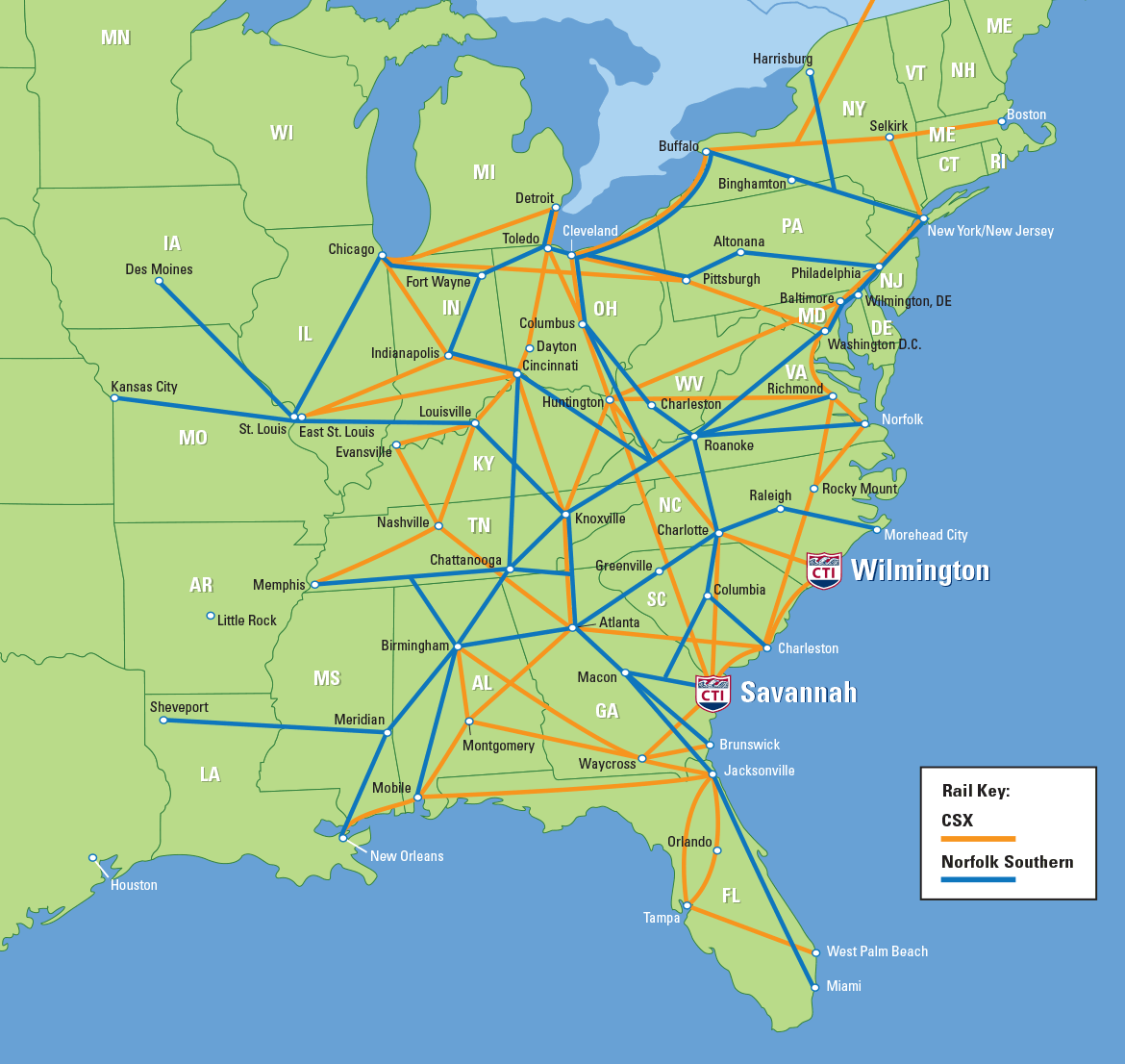 Rail Network - Colonial Terminals Inc.