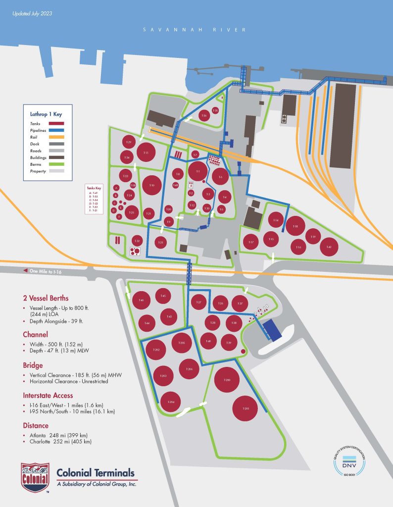 Lathrop 1 - Liquid Bulk - Colonial Terminals Inc.